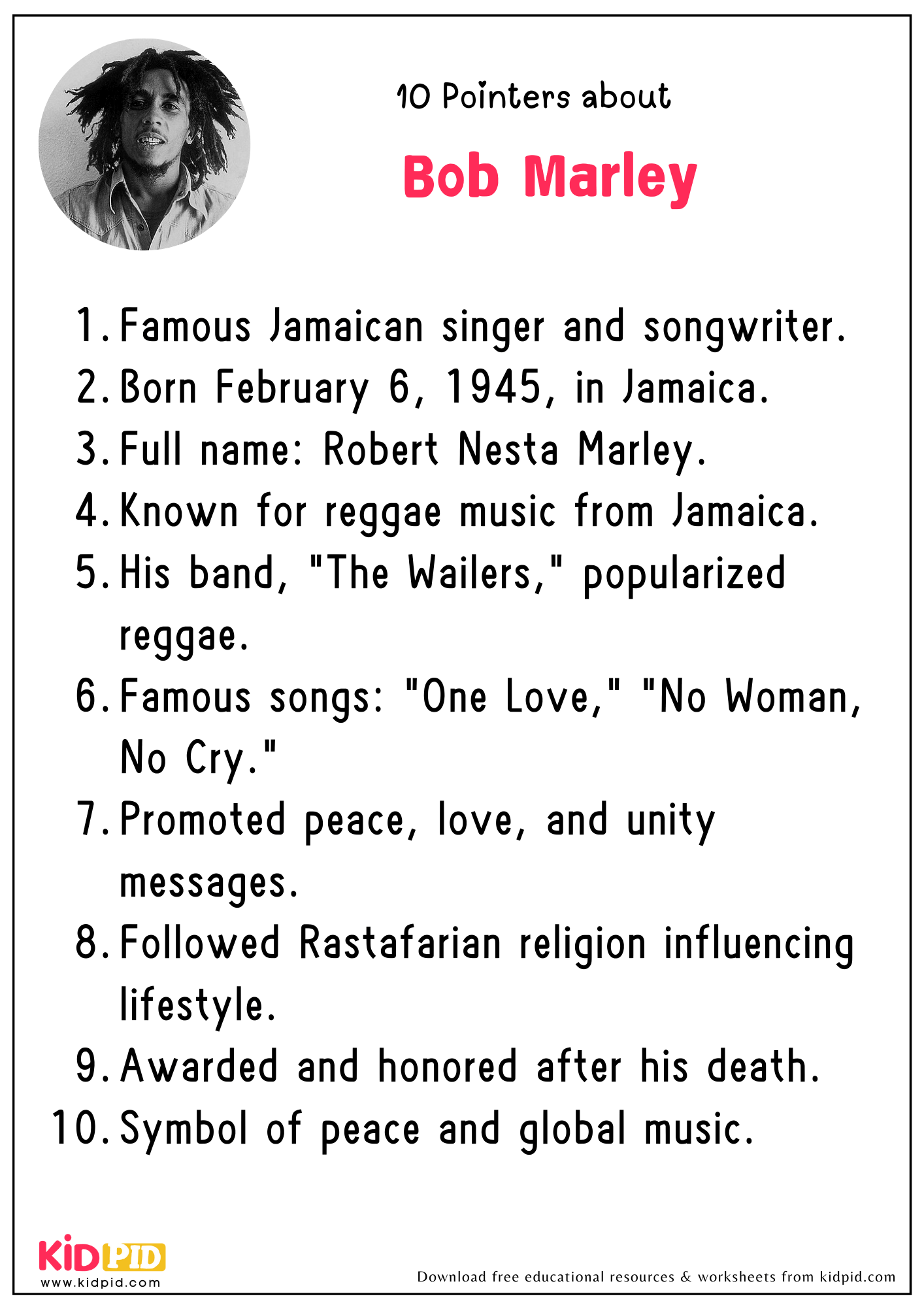 Essay - Bob Marley - Kidpid