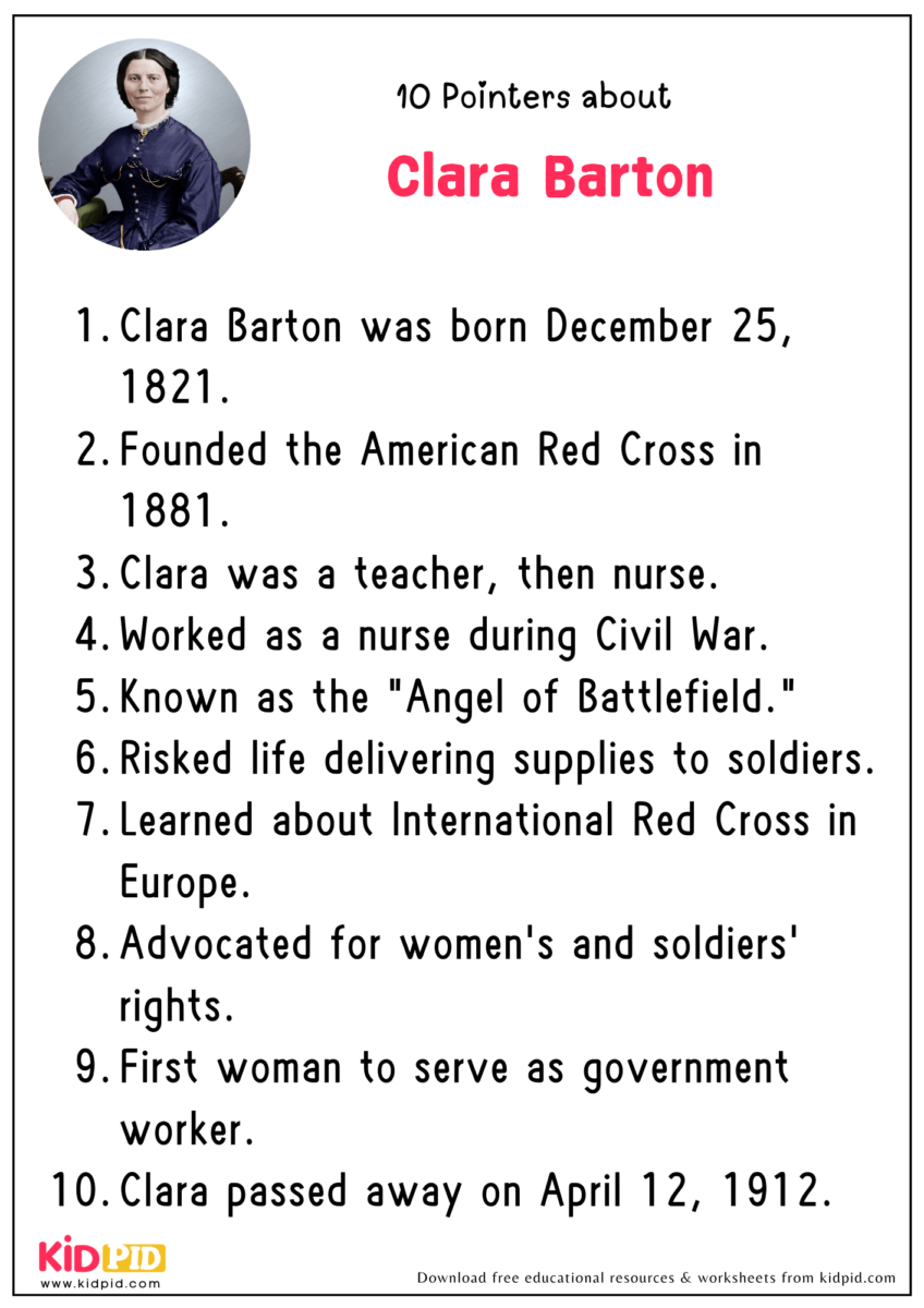 Essay - Clara Barton - Kidpid