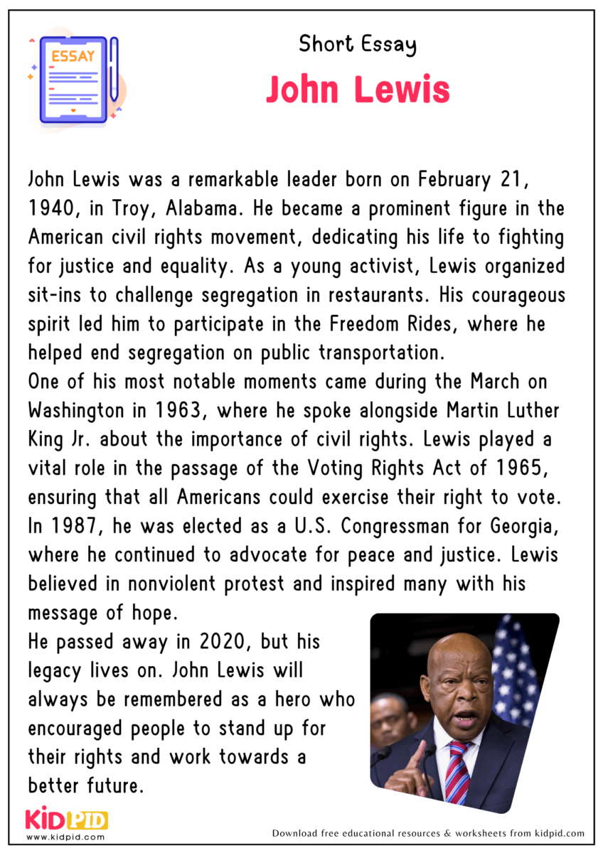 Essay - John Lewis - Kidpid