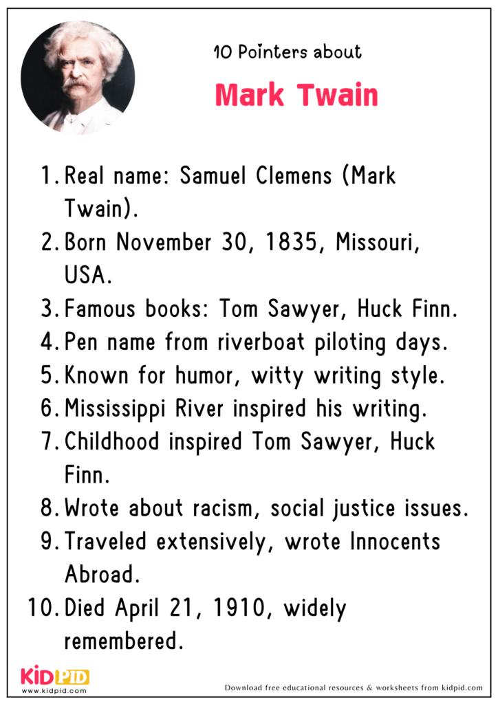 Essay - Mark Twain - Kidpid