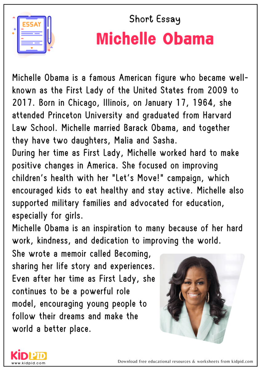 Essay - Michelle Obama - Kidpid