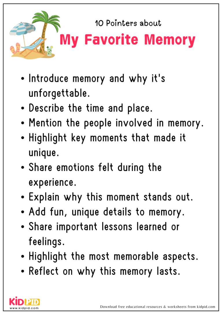 Essay - My Favorite Memory - Kidpid