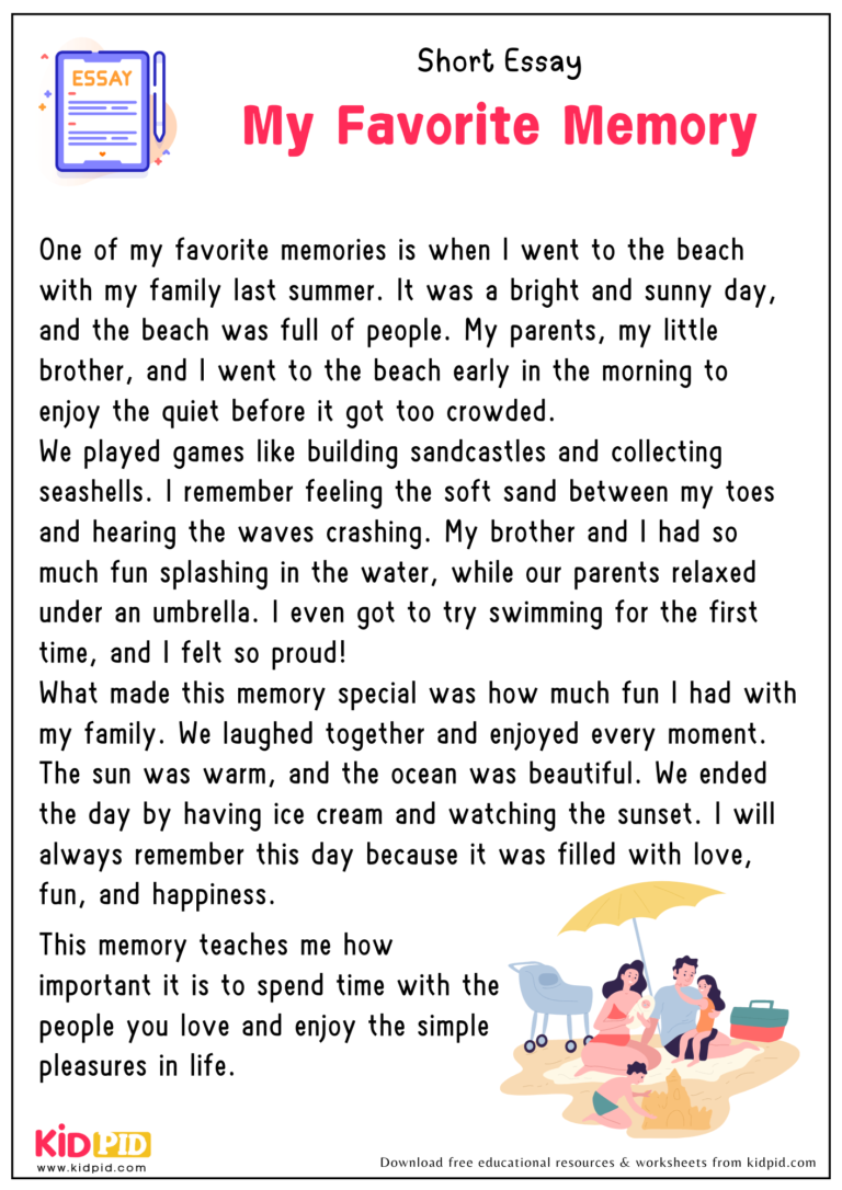 Essay - My Favorite Memory - Kidpid