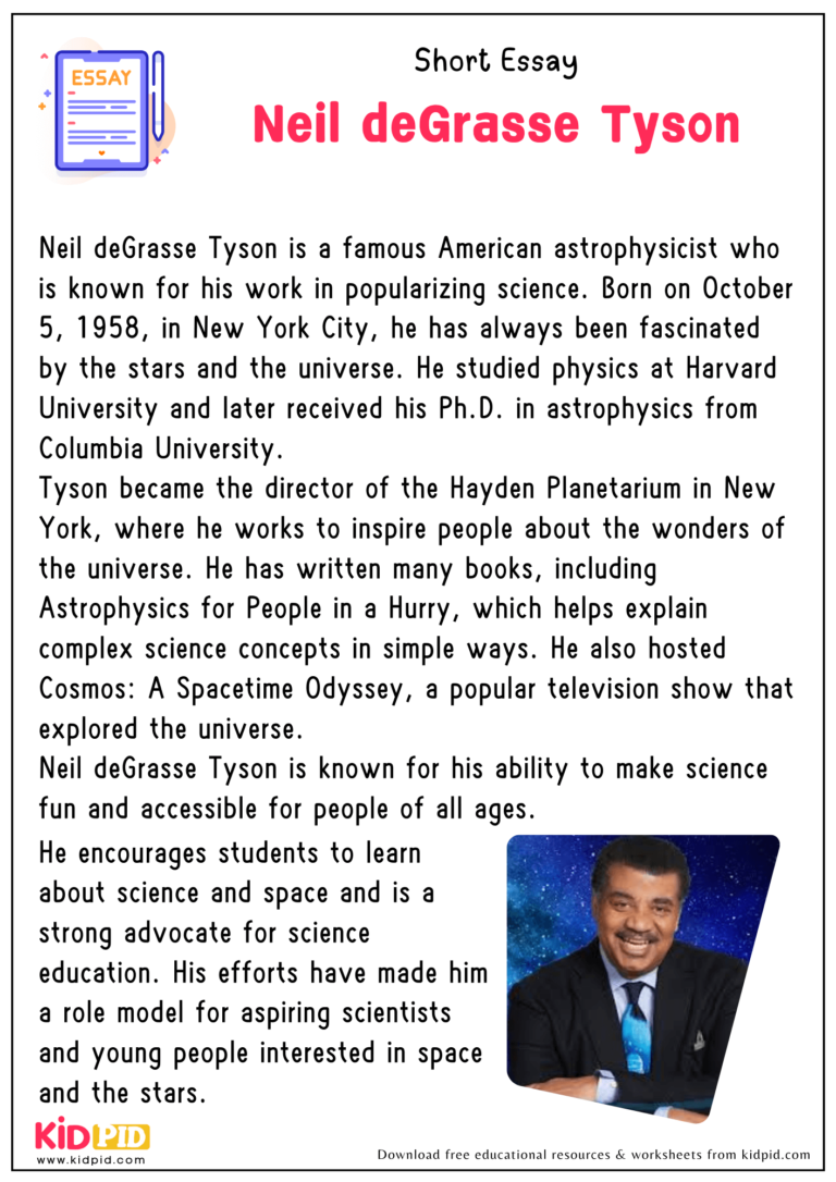 Essay - Neil deGrasse Tyson - Kidpid