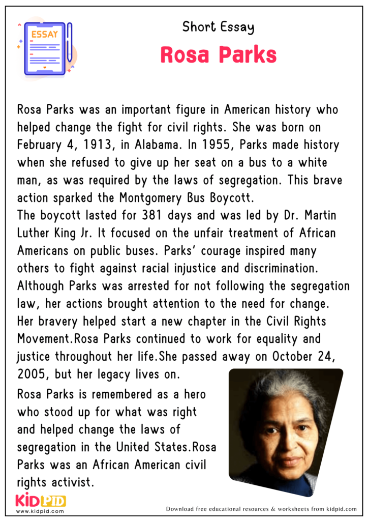 Essay - Rosa Parks - Kidpid
