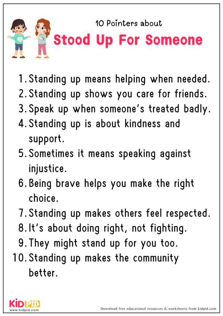 Essay - Stood Up For Someone - Kidpid