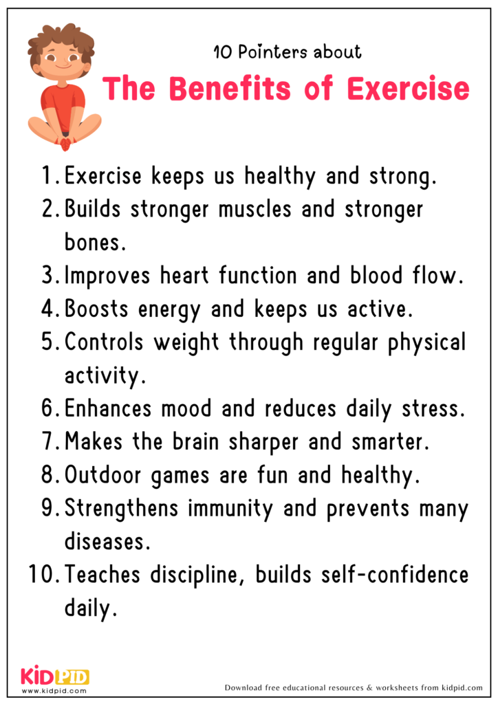Essay - The Benefits of Exercise - Kidpid