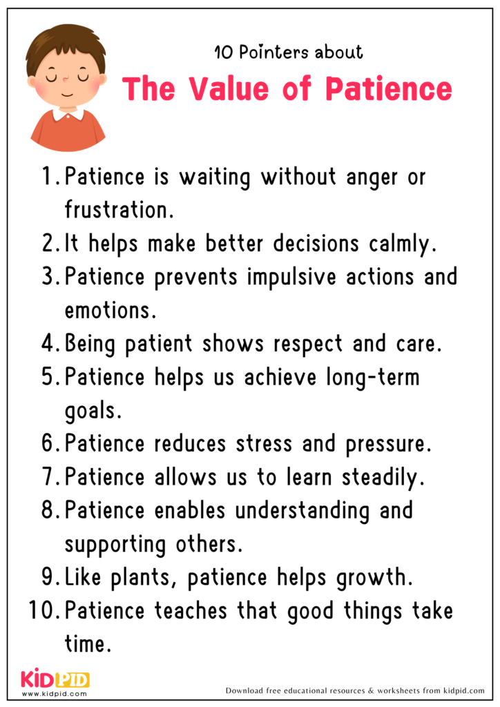 Essay - The Value of Patience - Kidpid
