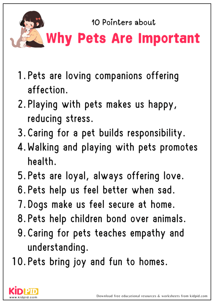 Essay - Why Pets Are Important - Kidpid