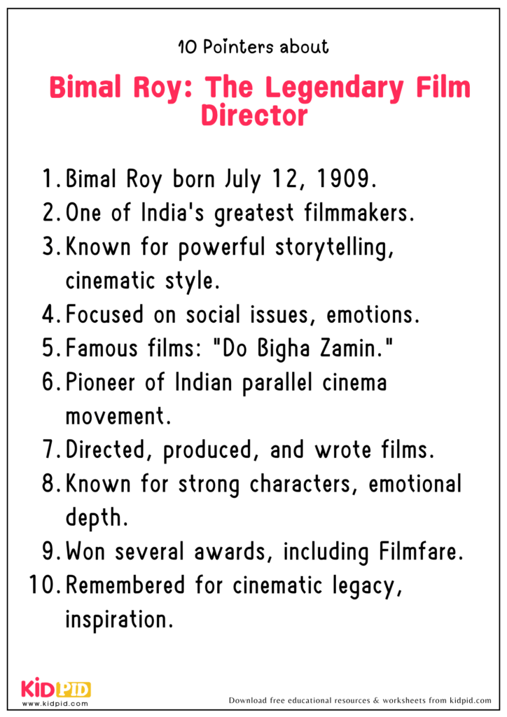 Essay - Bimal Roy: The Legendary Film Director - Kidpid