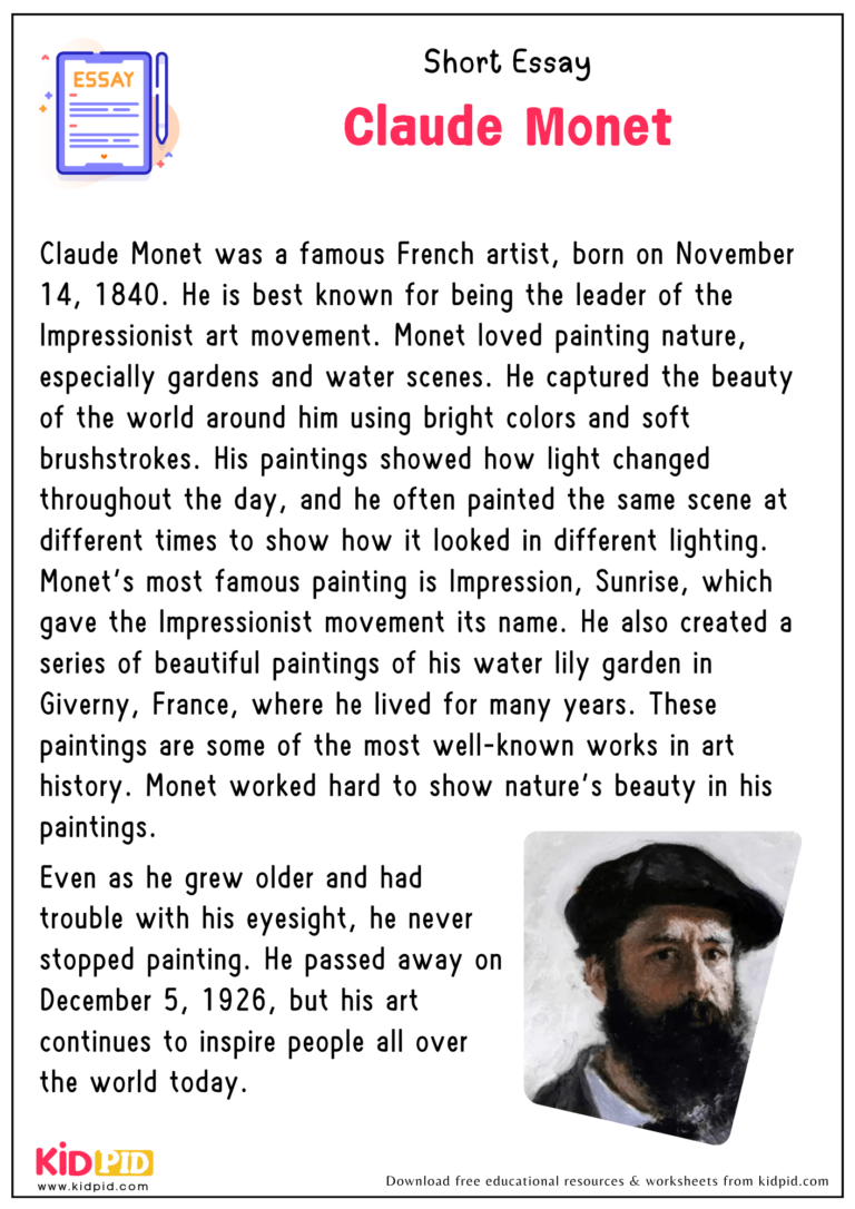 Essay - Claude Monet - Kidpid