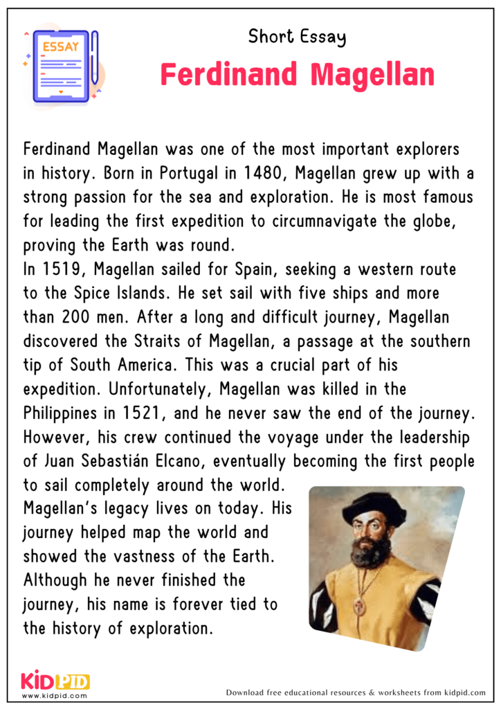 Essay - Ferdinand Magellan - Kidpid