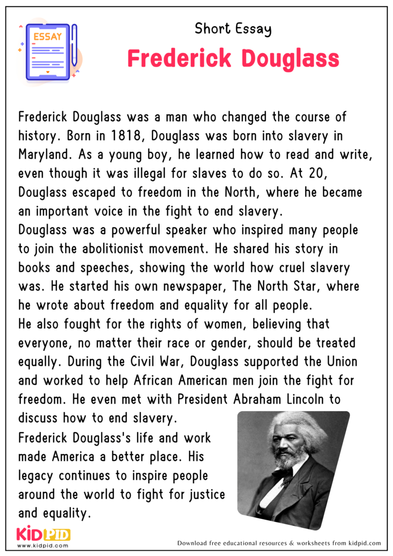 Essay - Frederick Douglass - Kidpid