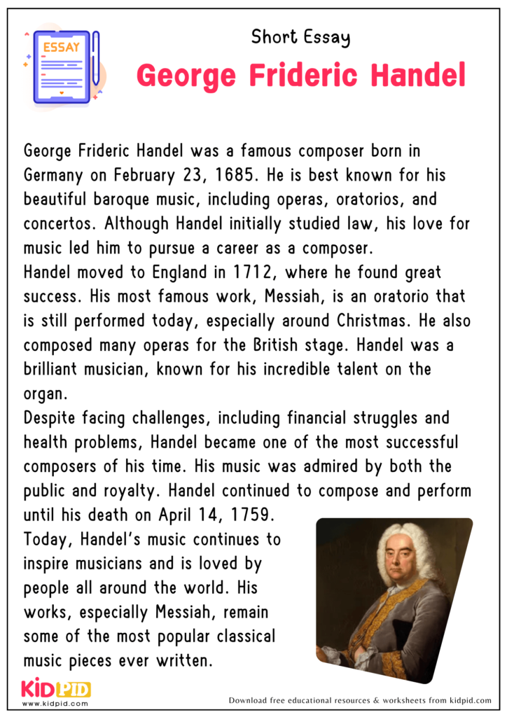Essay - George Frideric Handel - Kidpid