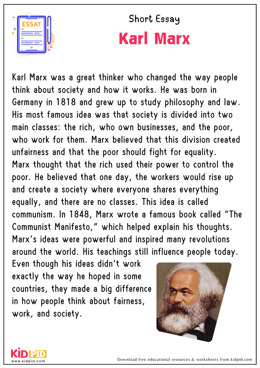 Essay - Karl Marx - Kidpid