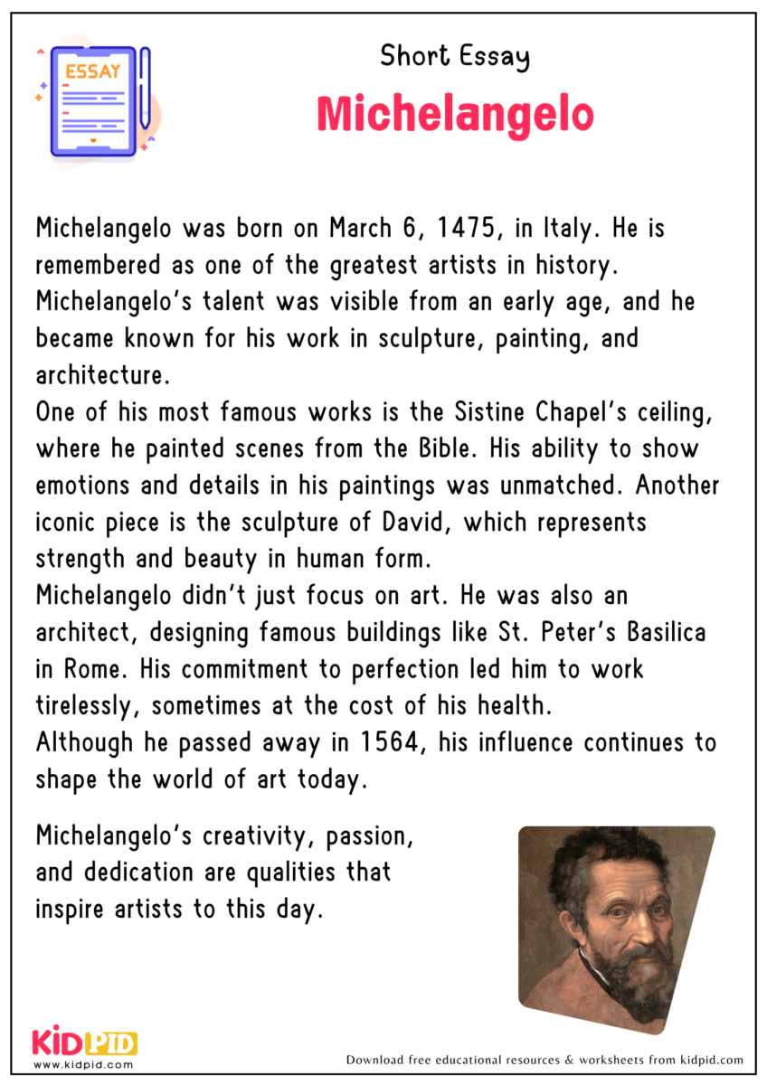 Essay - Michelangelo - Kidpid
