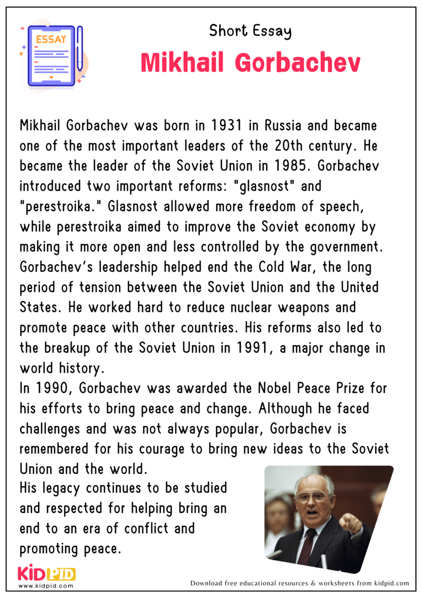 Essay - Mikhail Gorbachev - Kidpid