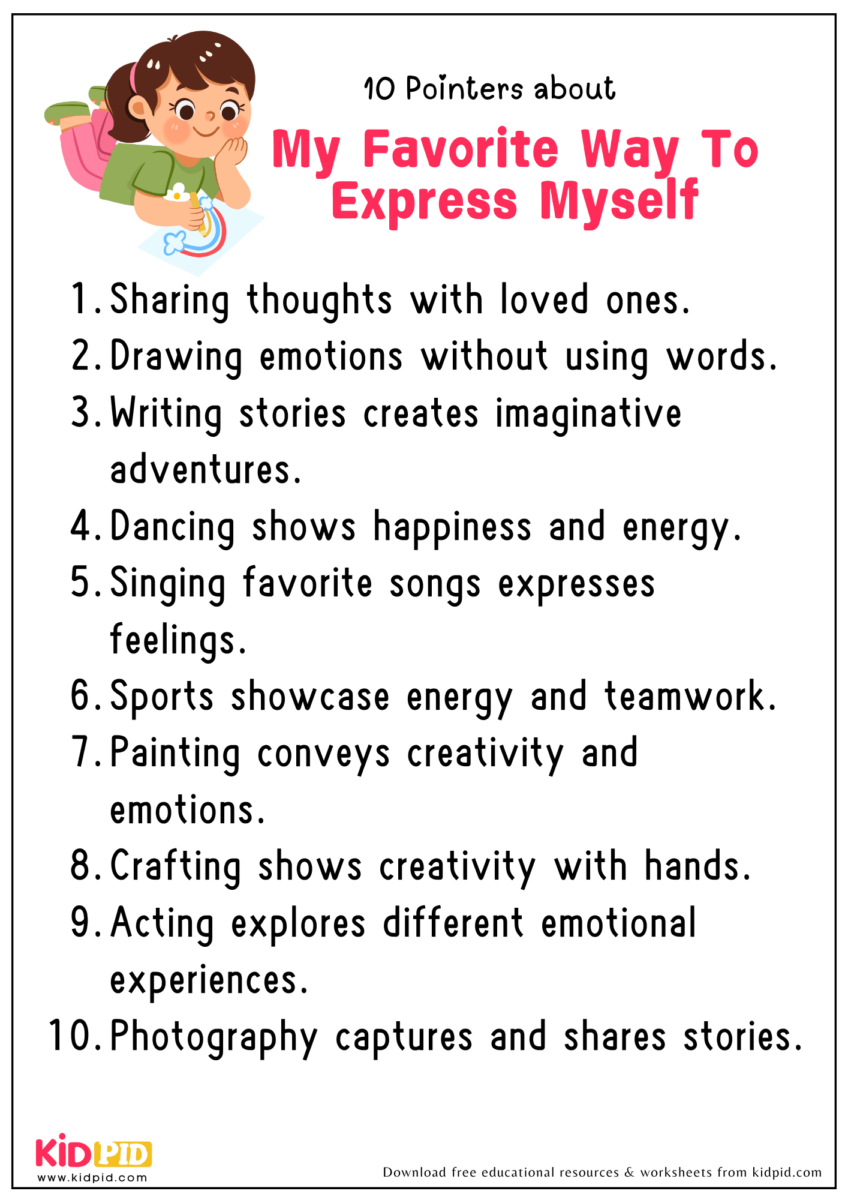 Essay - My Favorite Way To Express Myself - Kidpid
