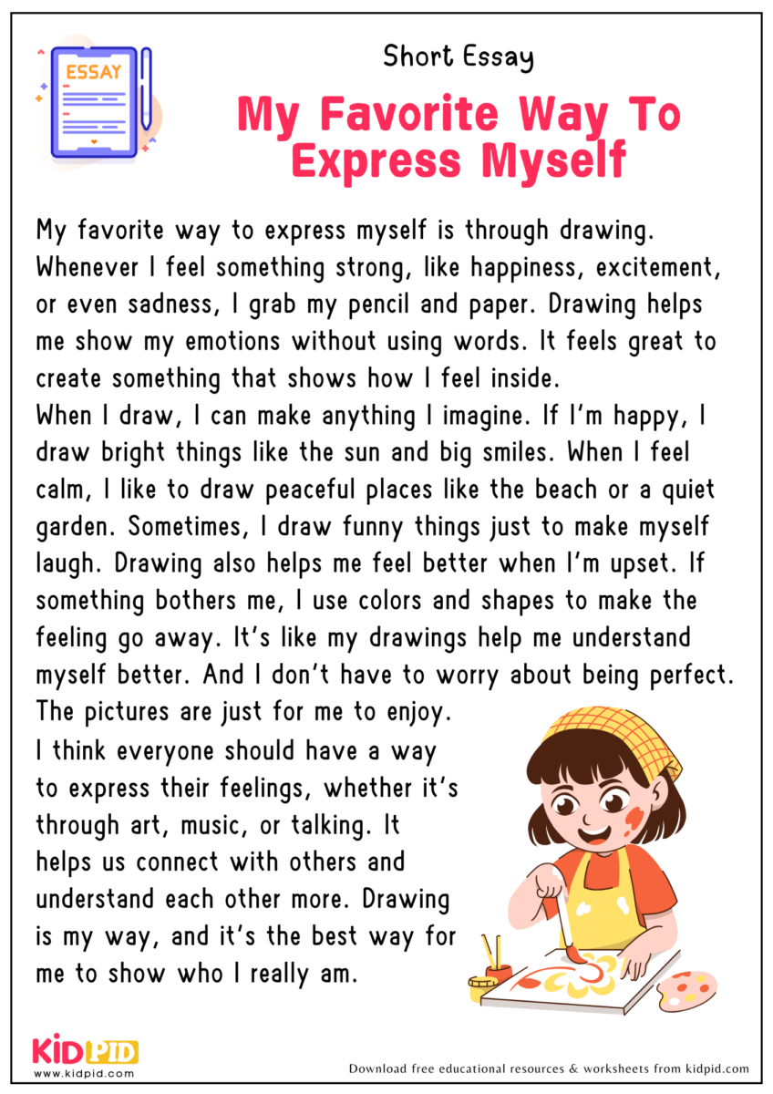 Essay - My Favorite Way To Express Myself - Kidpid