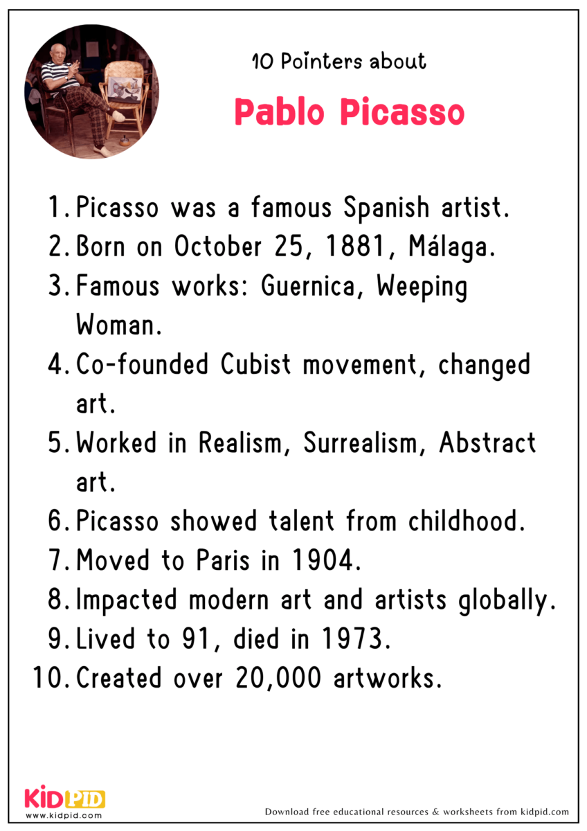 Essay - Pablo Picasso - Kidpid