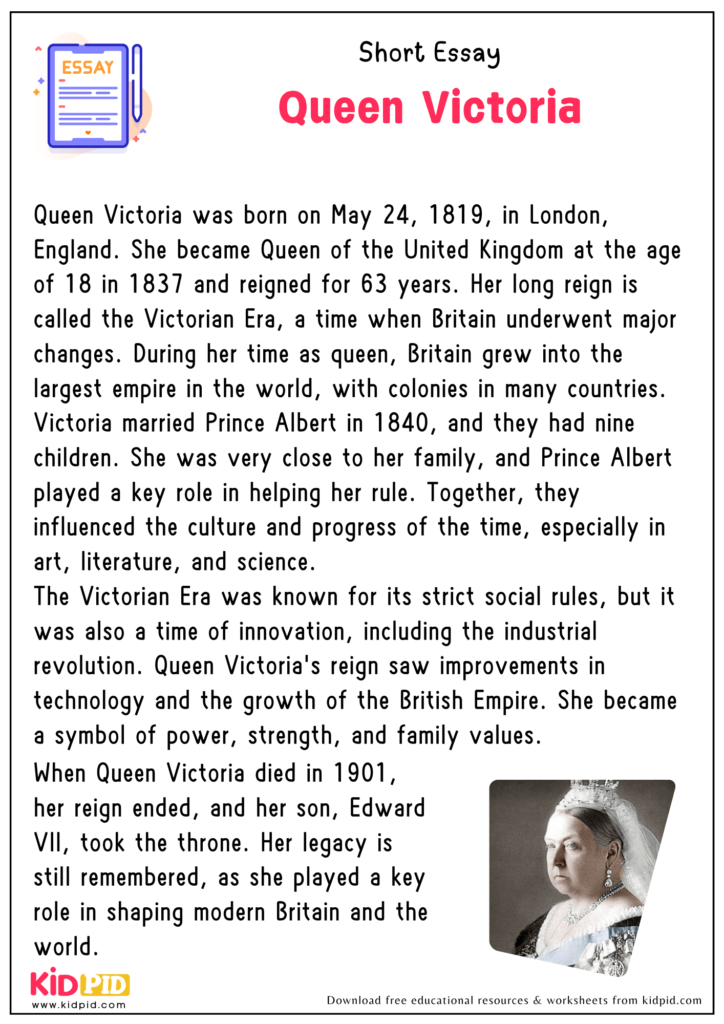 Essay - Queen Victoria - Kidpid