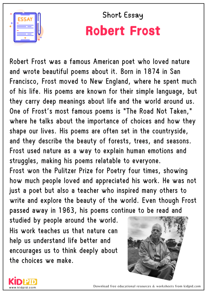 Essay - Robert Frost - Kidpid