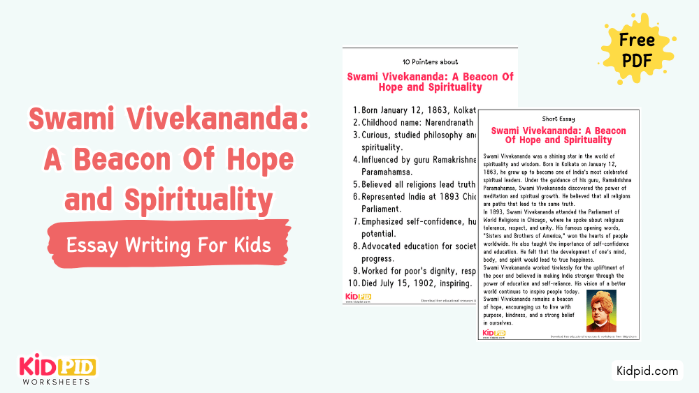 Essay - Swami Vivekananda: A Beacon Of Hope and Spirituality - Kidpid