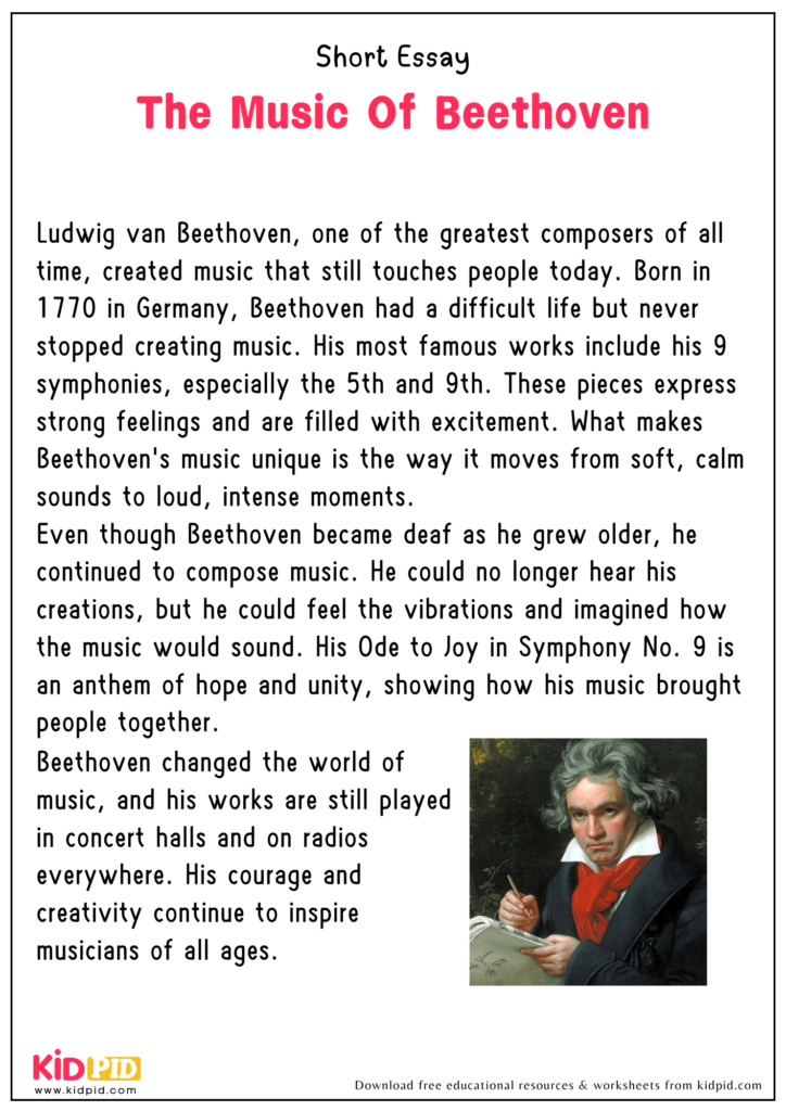 Essay - The Music Of Beethoven - Kidpid