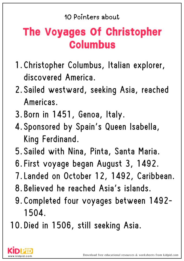 Essay - The Voyages Of Christopher Columbus - Kidpid