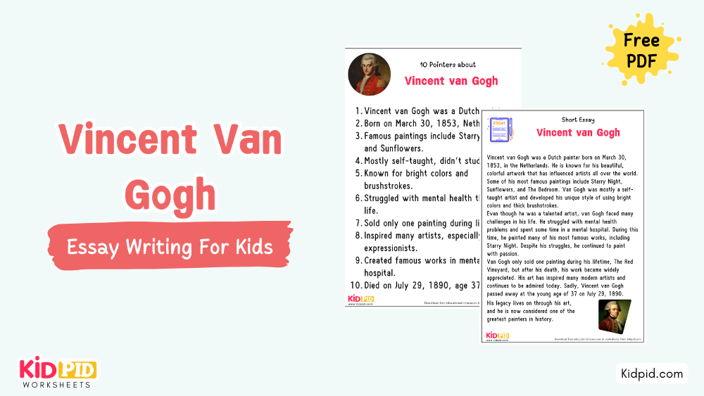 Essay - Vincent Van Gogh - Kidpid