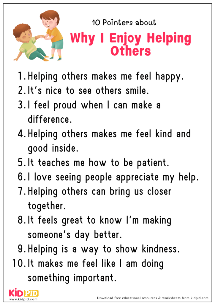 Essay - Why I Enjoy Helping Others - Kidpid