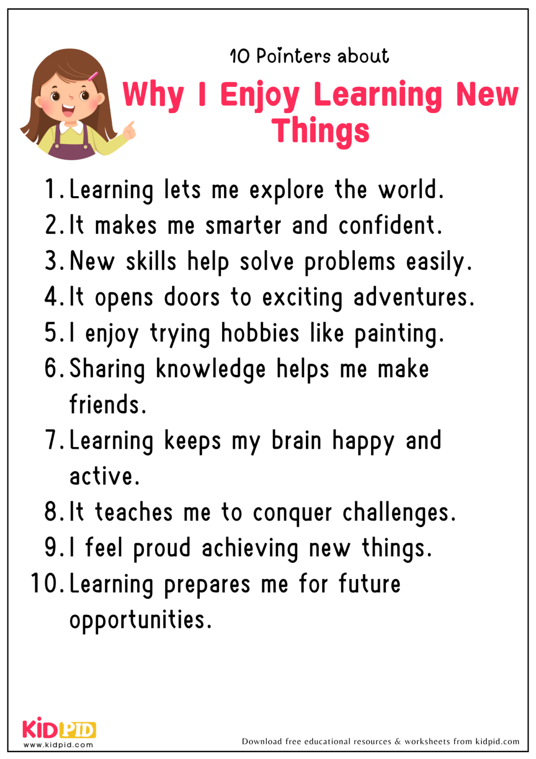 Essay - Why I Enjoy Learning New Things - Kidpid