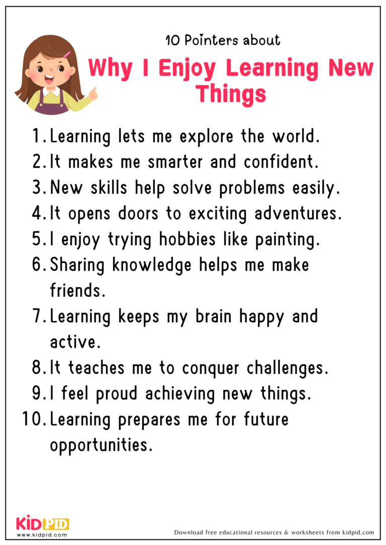 Essay - Why I Enjoy Learning New Things - Kidpid