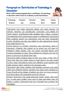 Paragraph on 'Contribution of Technology in Education' - Kidpid