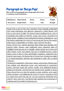 Paragraph On 'Durga Puja' - Kidpid