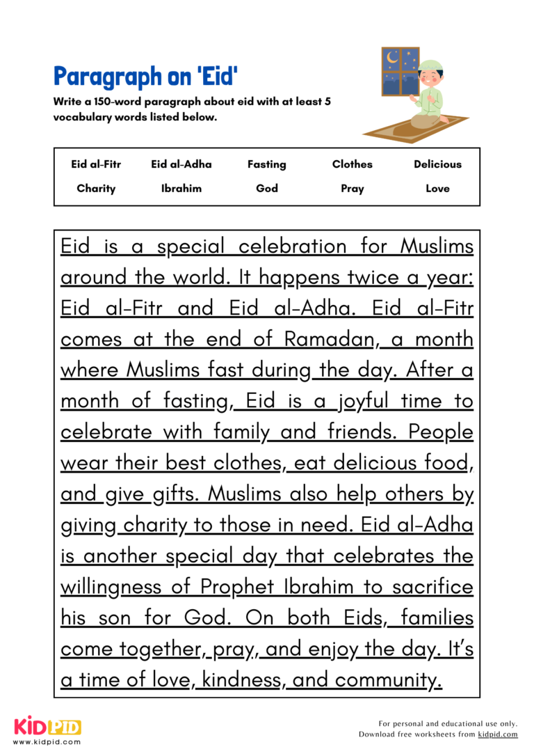 Paragraph on 'Eid' - Kidpid