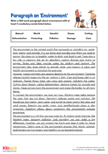 Paragraph on 'Environment' - Kidpid