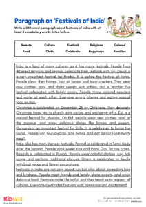 Paragraph on 'Festivals of India' - Kidpid
