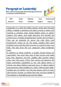 Paragraph on 'Leadership' - Kidpid