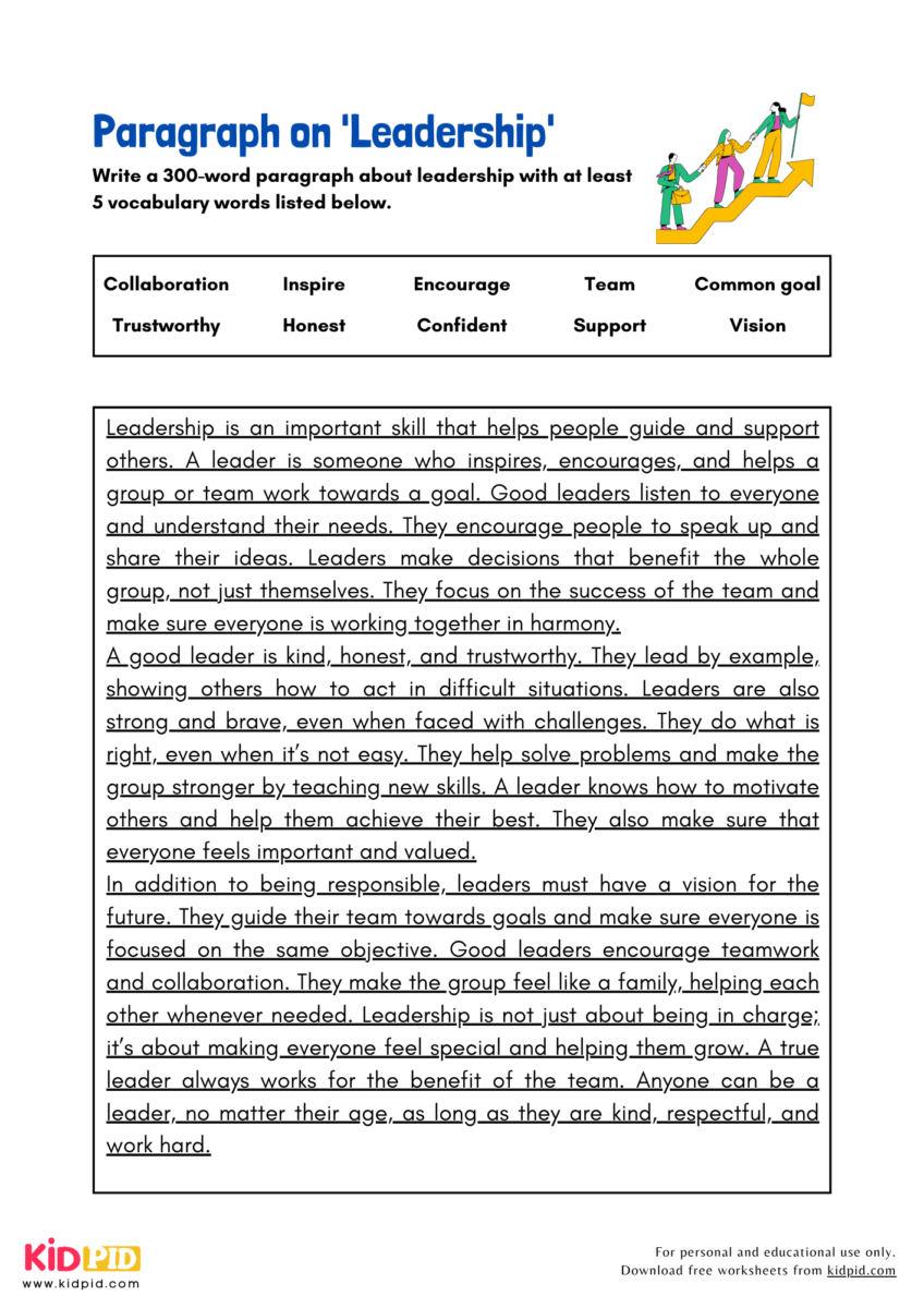 Paragraph on 'Leadership' - Kidpid