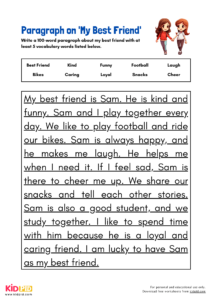 Paragraph on 'My Best Friend' - Kidpid