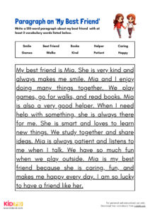 Paragraph on 'My Best Friend' - Kidpid