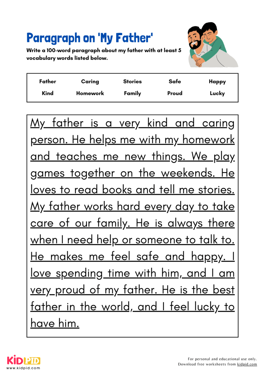 Paragraph on 'My Father' - Kidpid