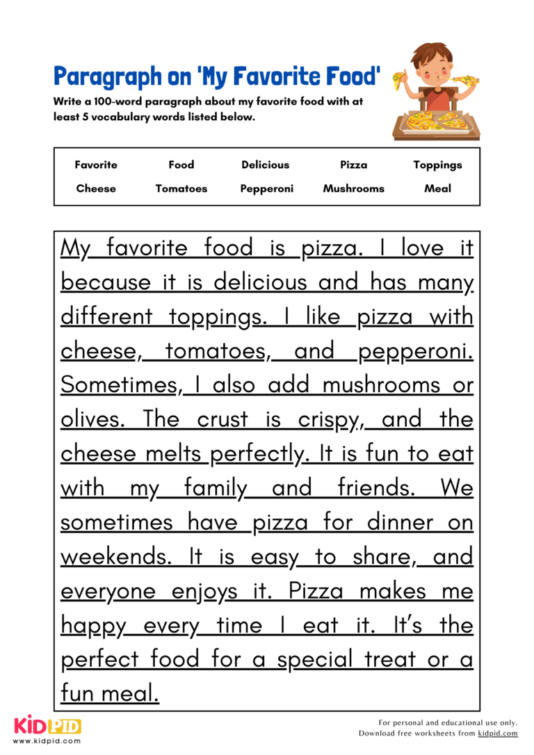 Paragraph on 'My Favorite Food' - Kidpid