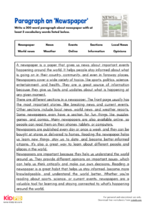 Paragraph On 'Newspaper' - Kidpid