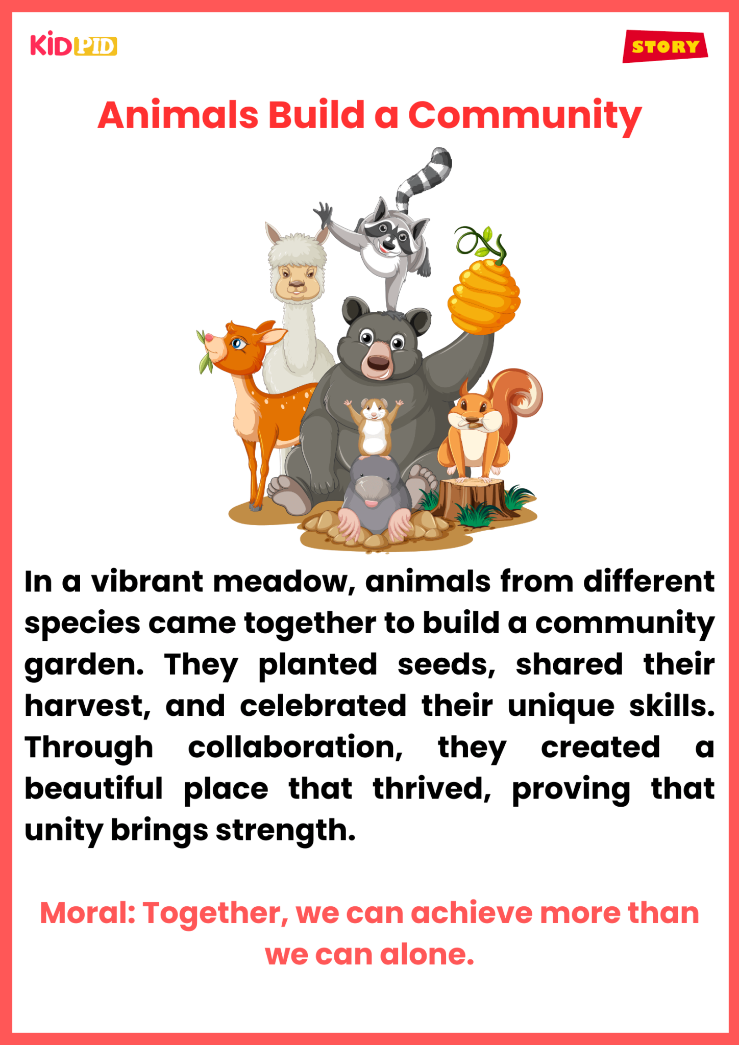 Best Animal Short Stories with Moral For Kids - Kidpid