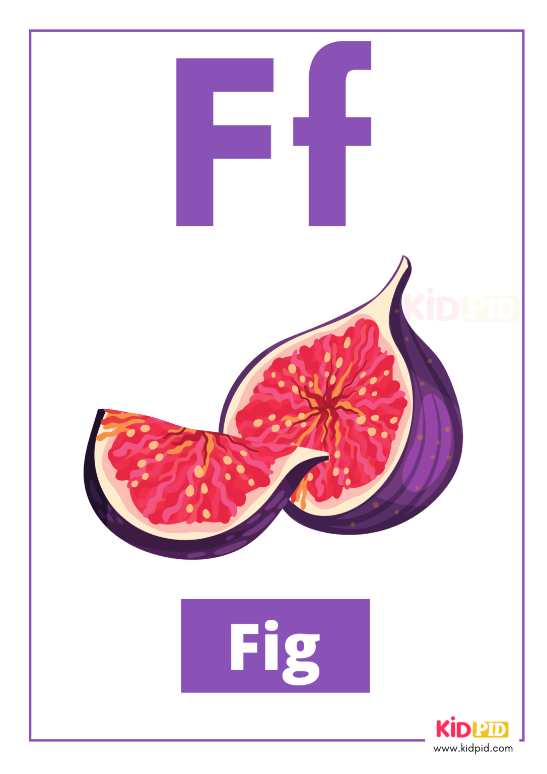A to Z Fruits Alphabet Vocabulary Book - Kidpid