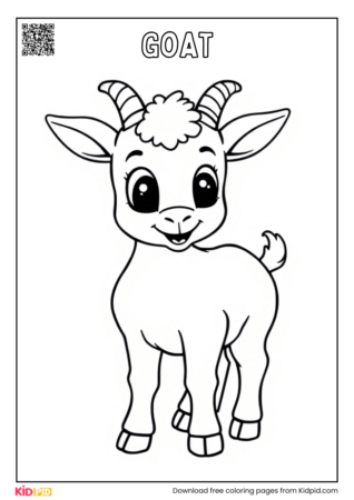 Farm Animal Coloring Page For Kids - Kidpid