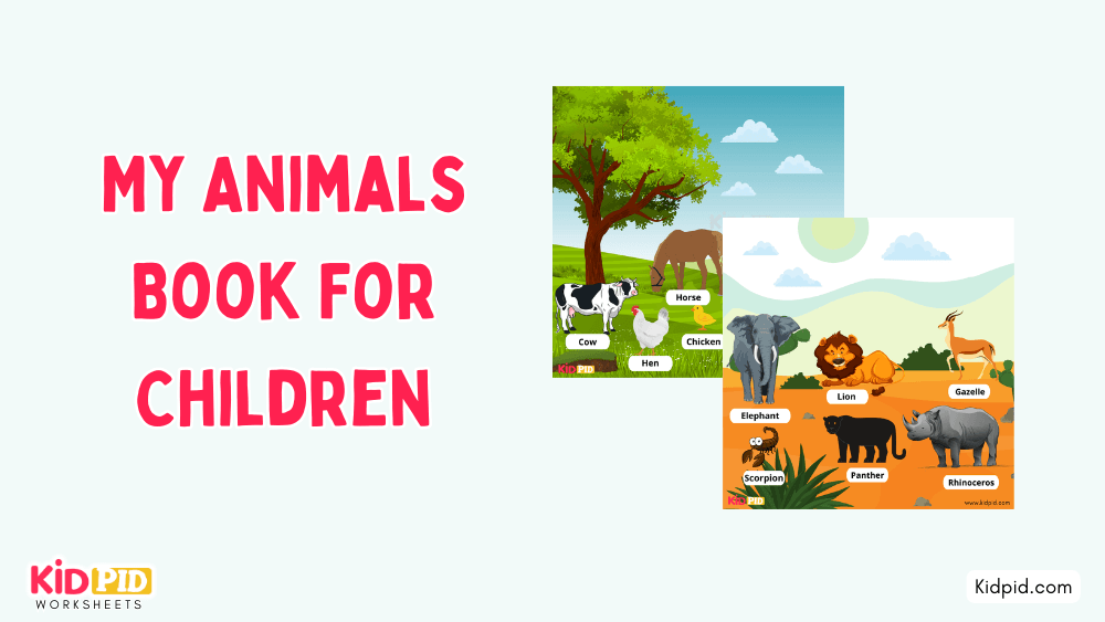 My Animals Vocabulary Book For Children - Kidpid