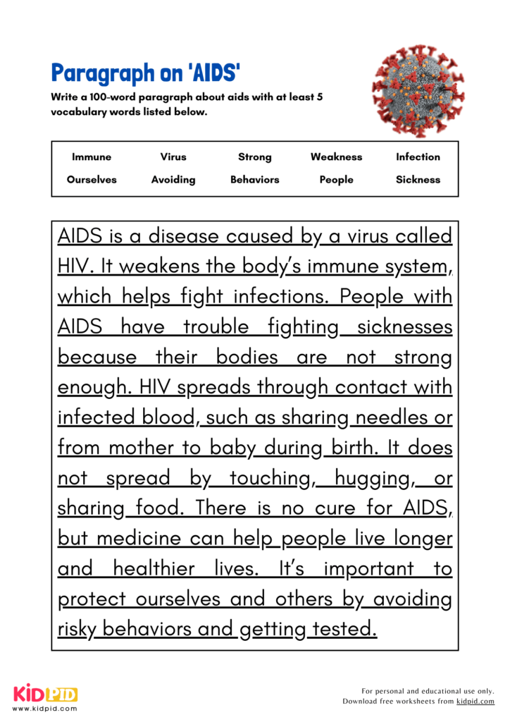 Paragraph on 'AIDS' - Kidpid